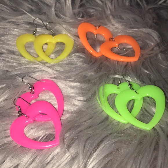 Jewelry | Nwot Neon Earrings 4 Pairs | Poshmark